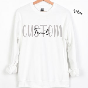 Custom Text Sweatshirt,personalized Sweatshirts,custom Sweaters,custom ...