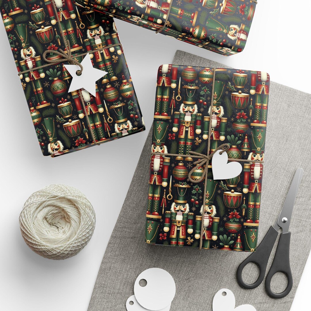 Nutcracker Gift Wrapping Paper,nutcracker Gift Wrap,christmas Paper ...