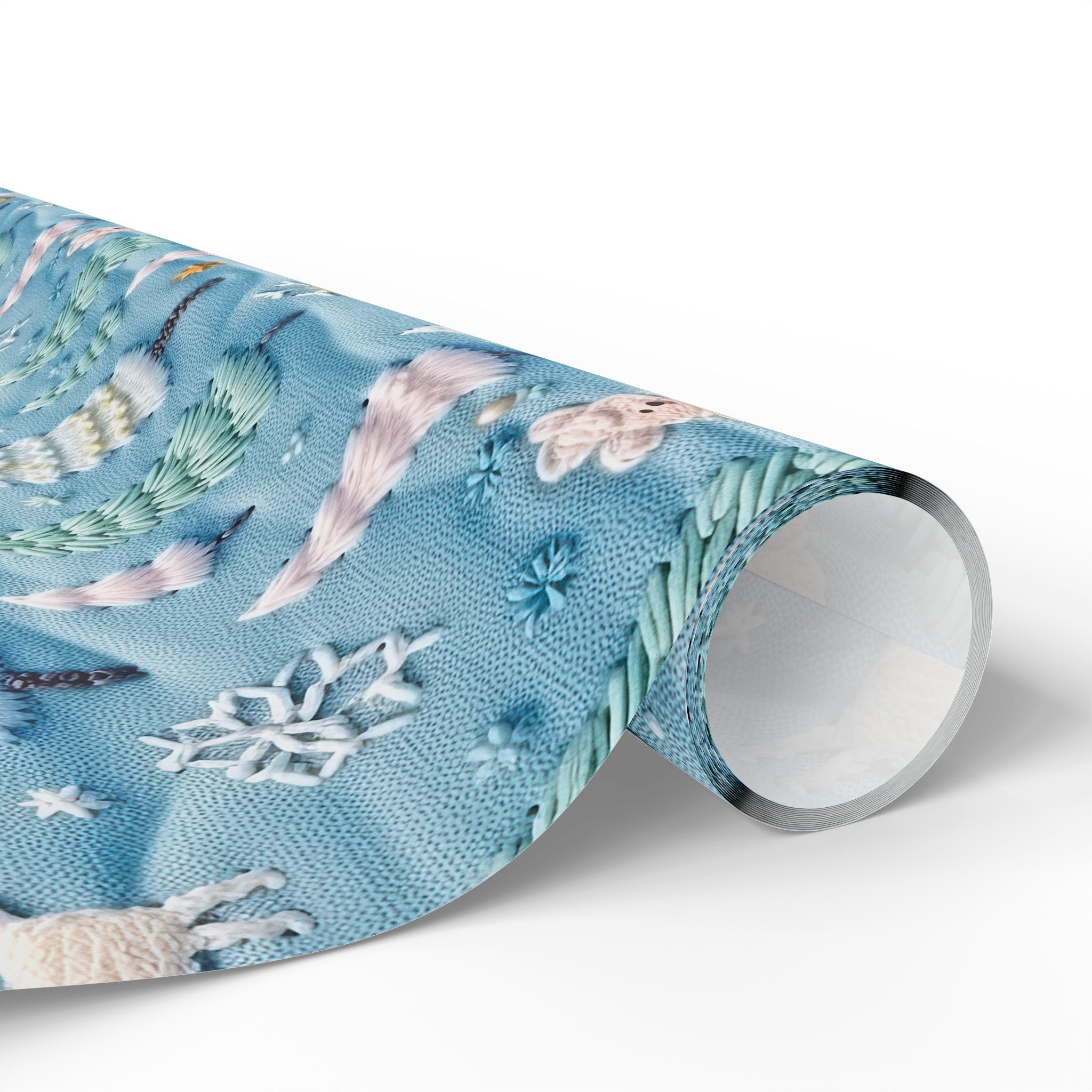 Cute Christmas Gift Wrapping Paper,snow Wrapping Paper,christmas Trees ...