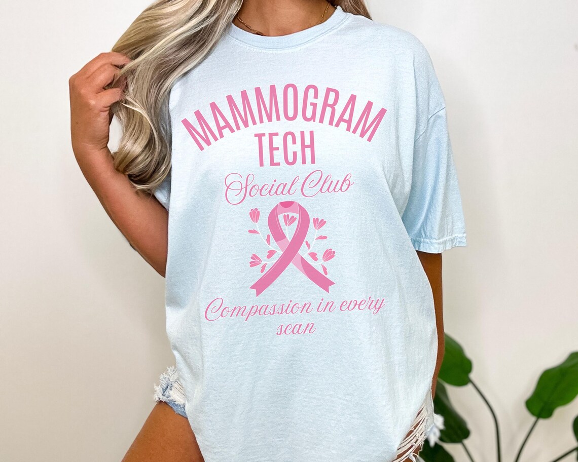Mammogram Tech Social Club Comfort Colors® T-shirt,mammo Tech Tee,mammo ...