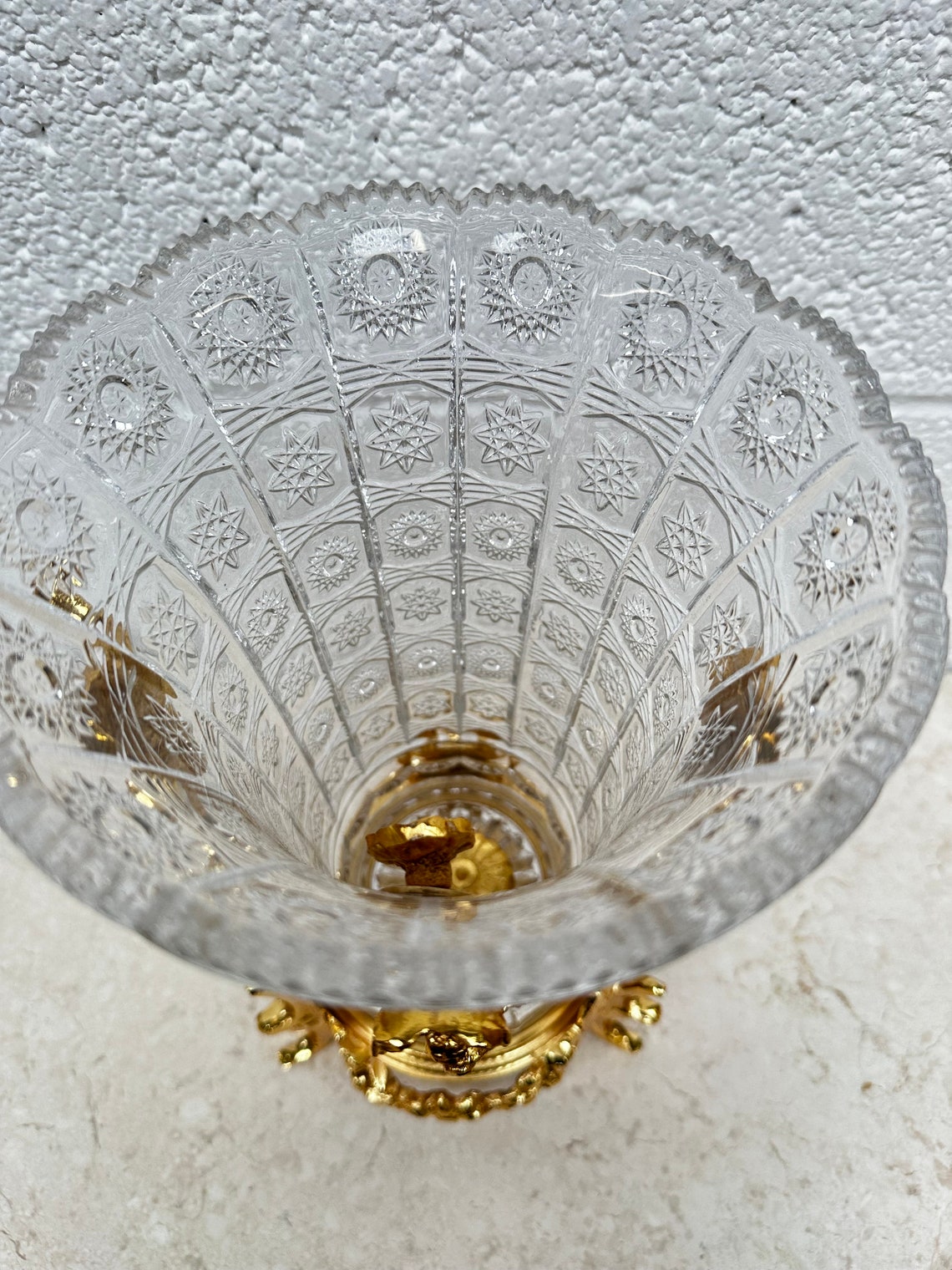 Vintage Style Gold Tall Vase Antique Style Vase Table Center Piece Home ...