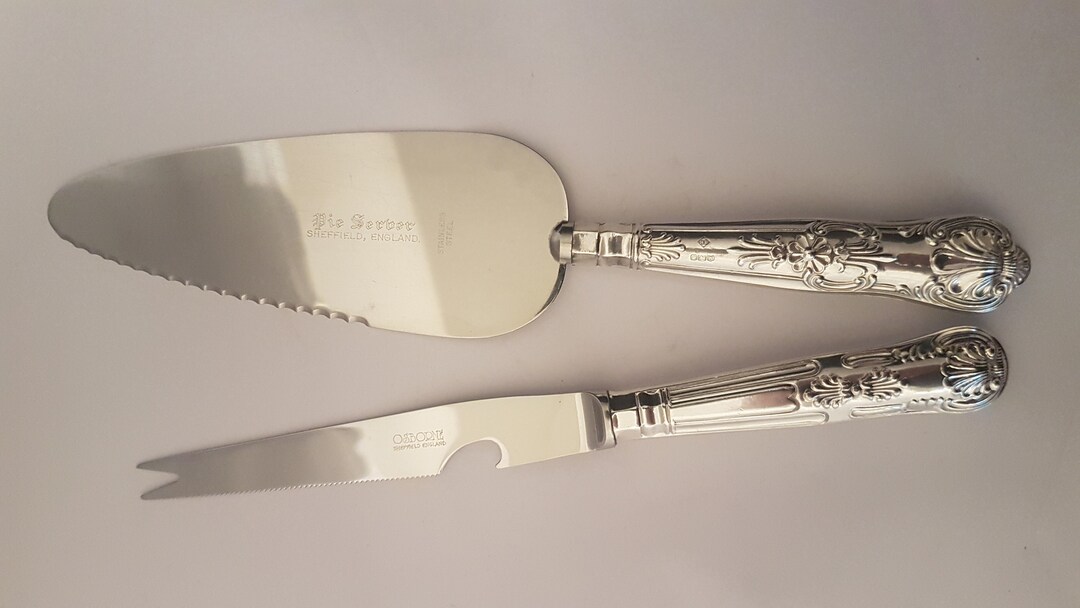 Harrison Bros Hallmarked 1964 Sterling Silver Queens Pattern Handle Pie ...