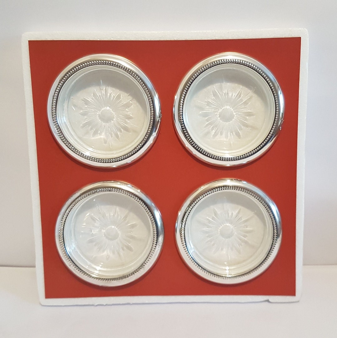 Italian Leonard Crystal Glass & Silver Plate Dishes Butter - Etsy
