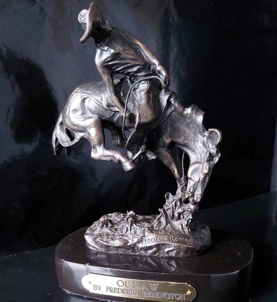 Frederick Remington "outlaw" Bronze Replica - 20.5cm High. - Etsy