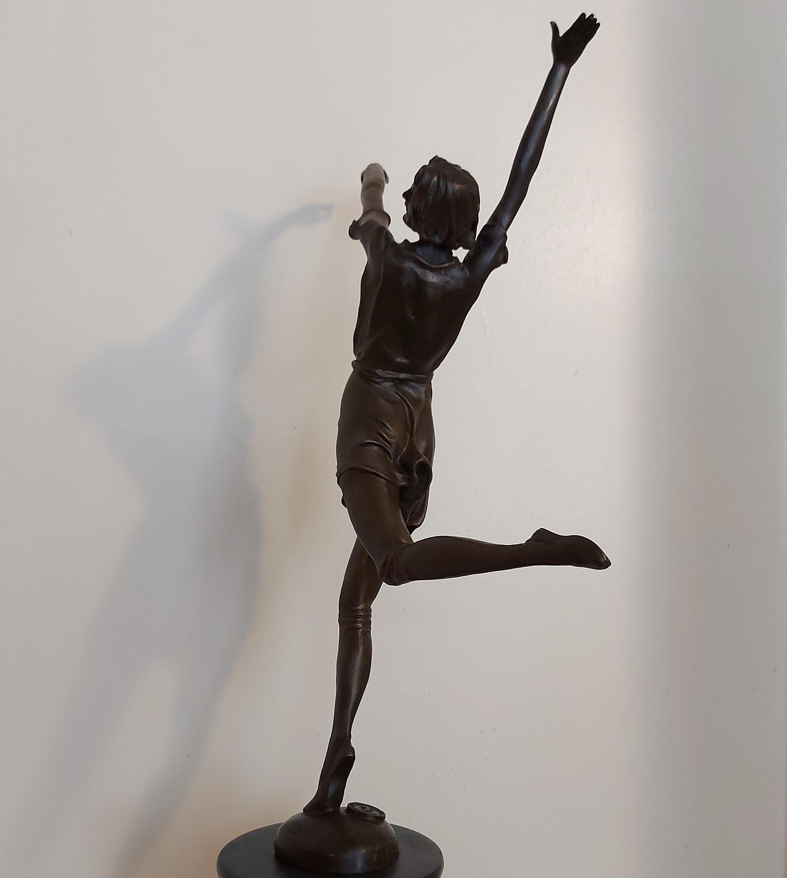 Bronze Art Deco Statue of "leaping Lady" Signed for B Zazh. 63cm Tall ...