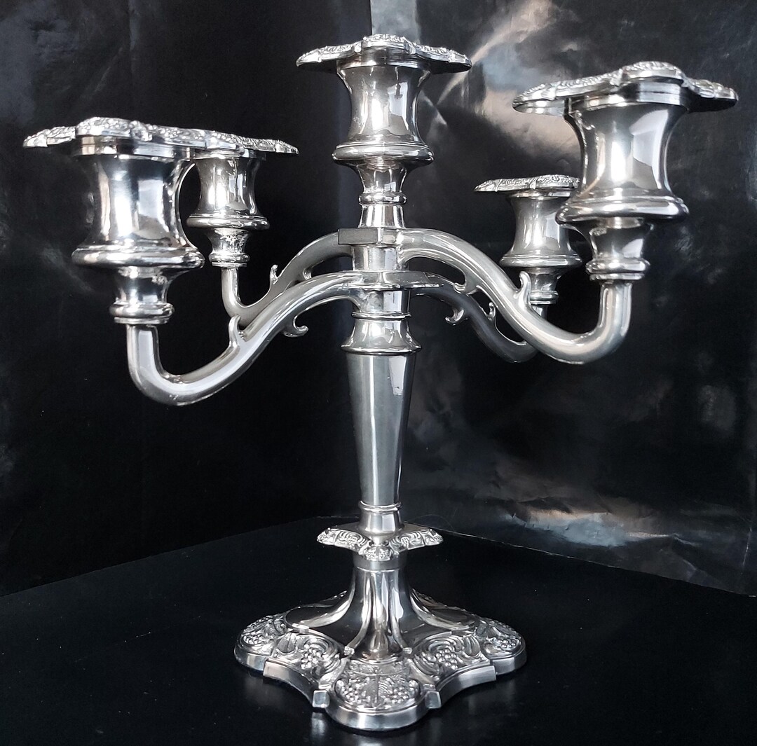 Grenadier Five Sconce Edwardian Neo-rococo Style Silver Plated ...