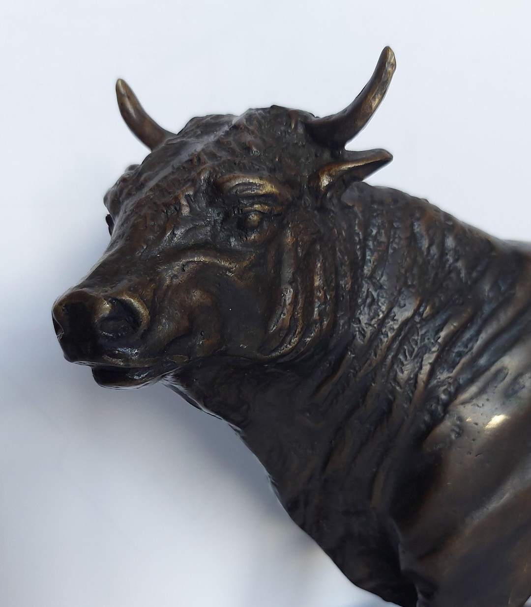 Large True to Life Bronze Bull Sculpture, Unsigned. 4790 Grams. - Etsy