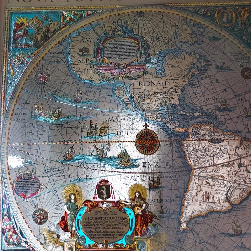 Gold Foil World Map - Etsy