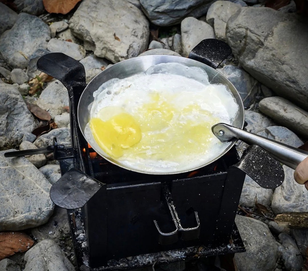 HAND FORGED PAN Medieval Folding Camping Outdoor Steel - Etsy