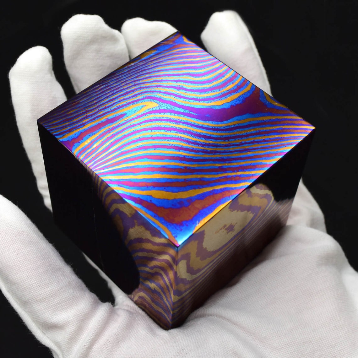 Damascus Titanium Kilogram Cube. Transform Your Space and Ignite Your ...