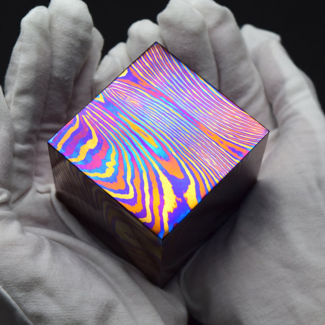 Damascus Titanium Kilogram Cube. Transform Your Space and Ignite Your ...