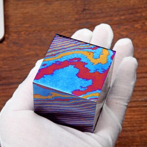 Damascus Titanium Kilogram Cube. Transform Your Space and Ignite Your ...