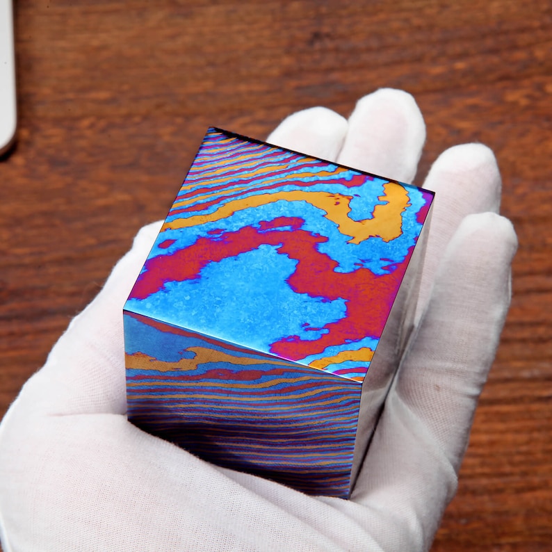 Damascus Titanium Kilogram Cube. Transform Your Space and Ignite Your ...