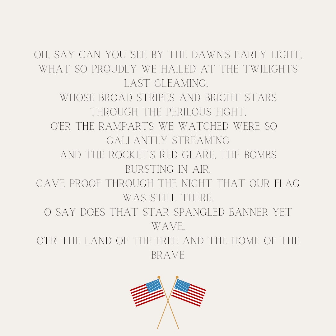 Star Spangled Banner - Digital Download - Etsy