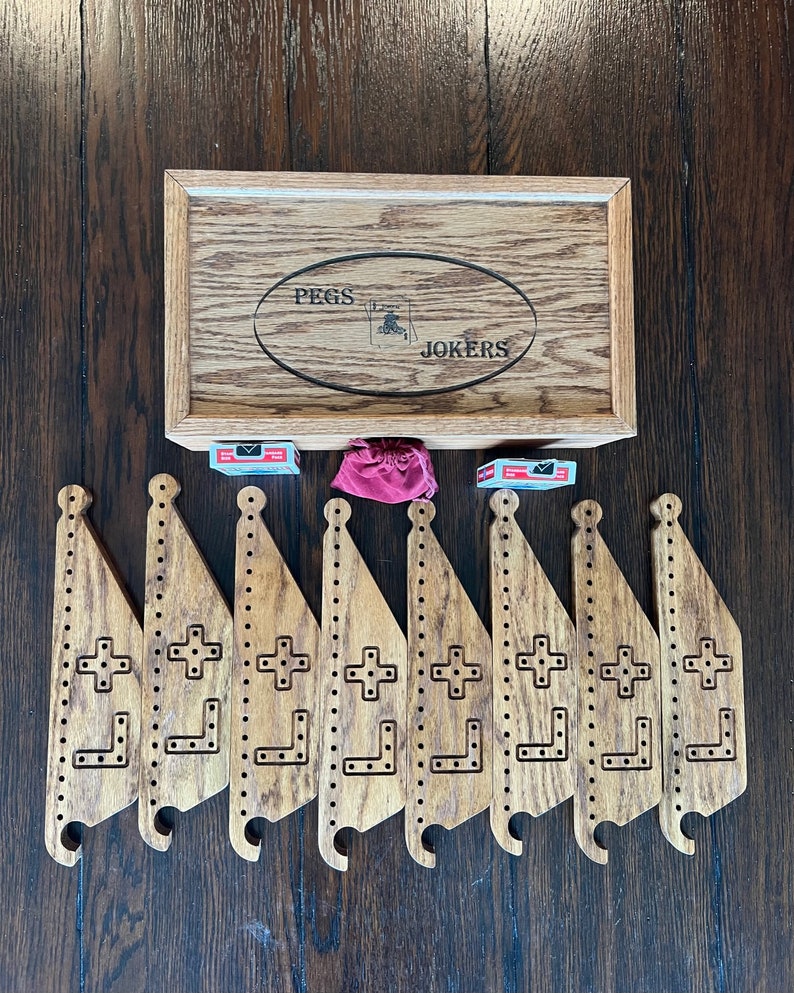 Pegs and Jokers Solid Wood Board Game - Etsy