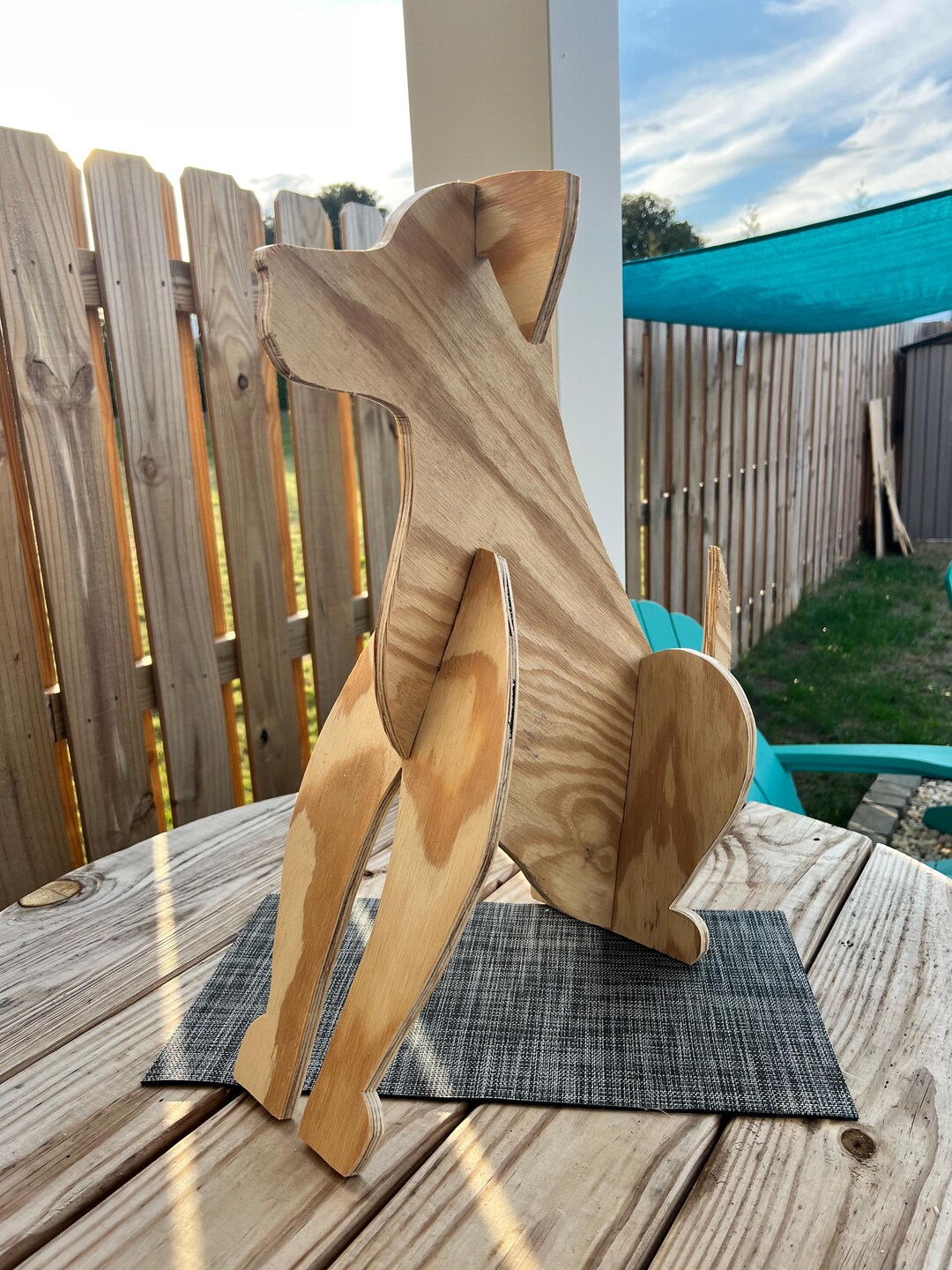 Handcrafted Wooden Dog Figure Farmhouse Pet Silhouette Unique Gift for ...