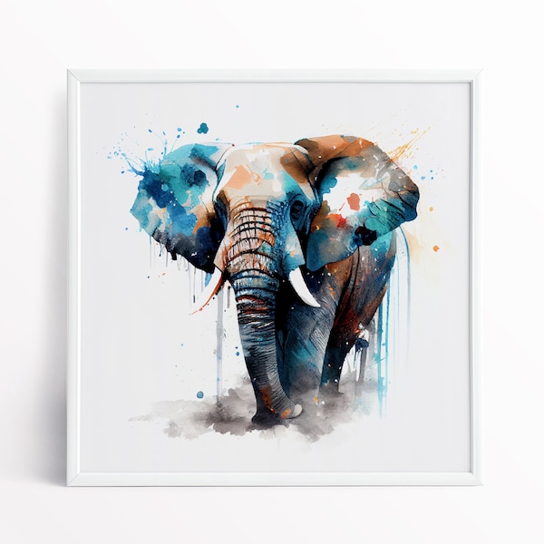 Large Elephant Painting - Etsy