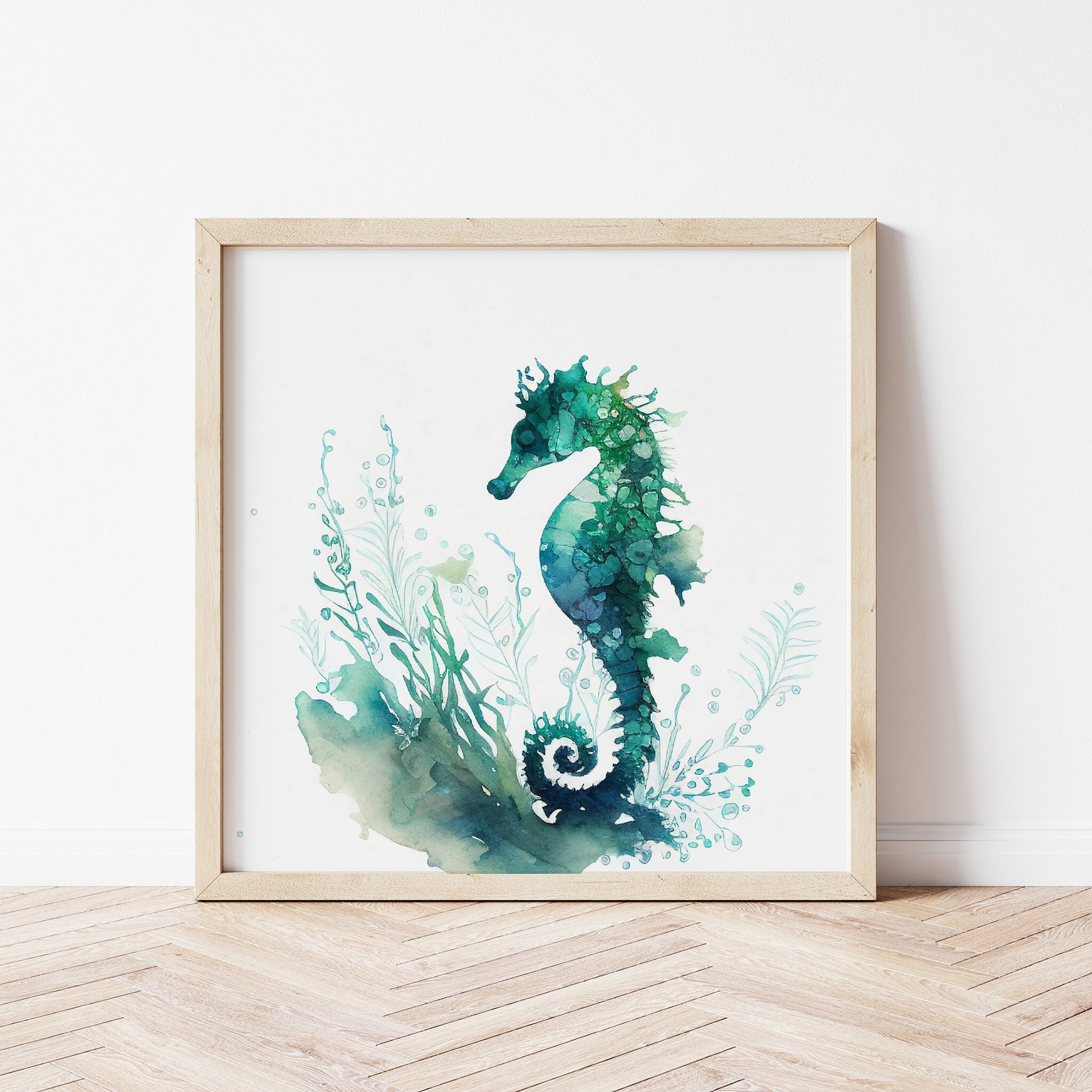 Abstract Seahorse Painting