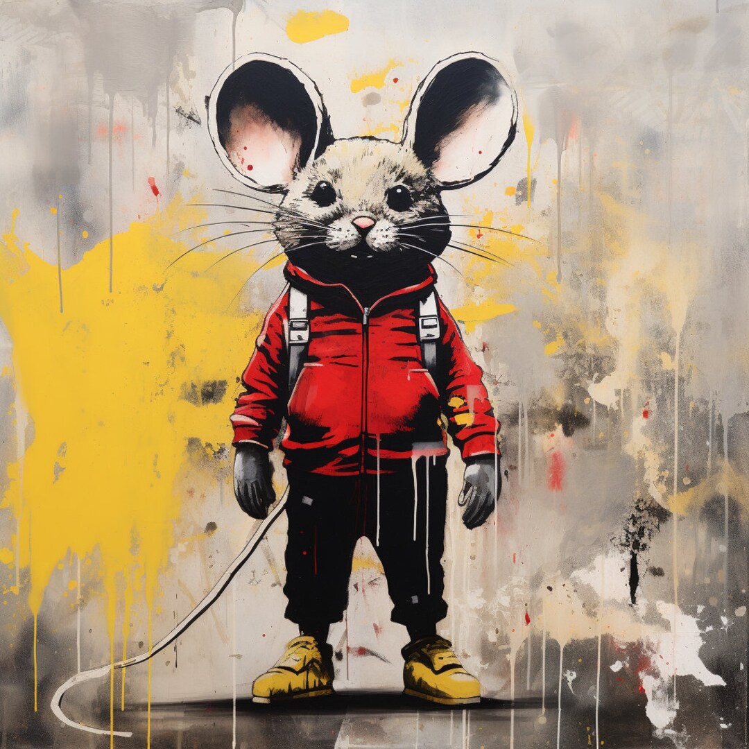 Not Mickey Mouse - Graffiti-style Urban Icon Spray Painting - Etsy