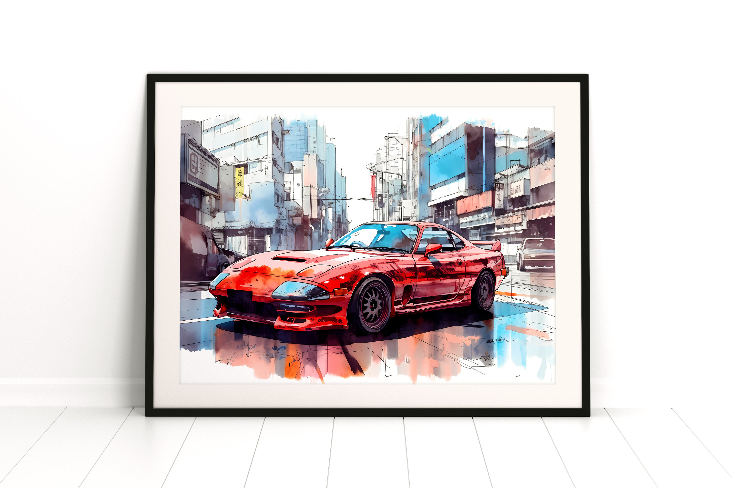 Mazda RX7 Digital Download Poster Car Print, Gift, Illustration ...