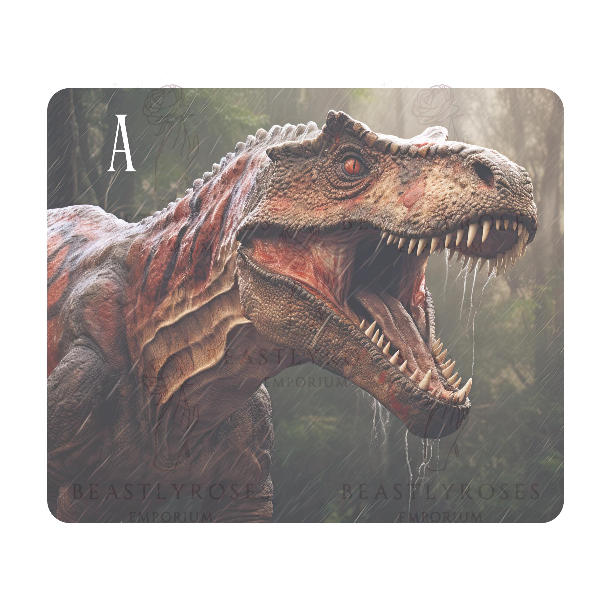 Roaring T-rex Dinosaur Mouse Pad – Jurassic Desk Mat, Prehistoric ...