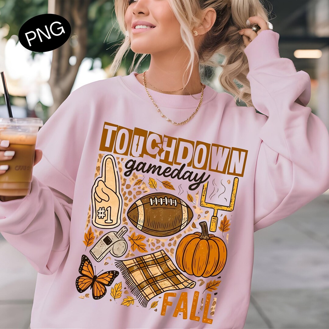 Touchdown Football PNG, Game Day Fall Clipart, Digital Download ...