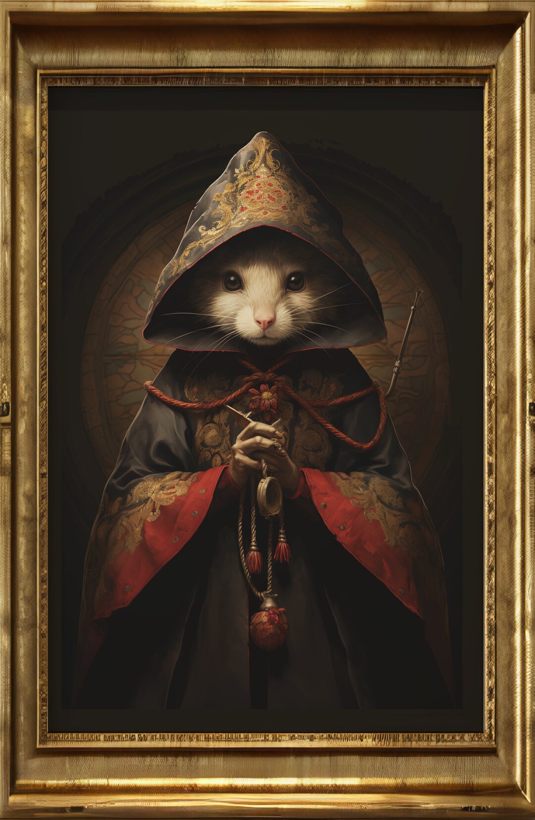 Mystic Mouse Portrait Unframed Print, Goth Gift, Mouse Gift, Art Poster ...