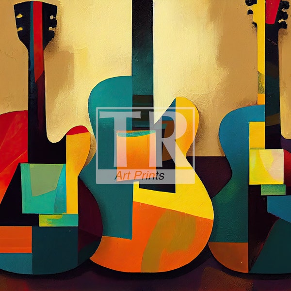 Abstract Guitar Art - Etsy