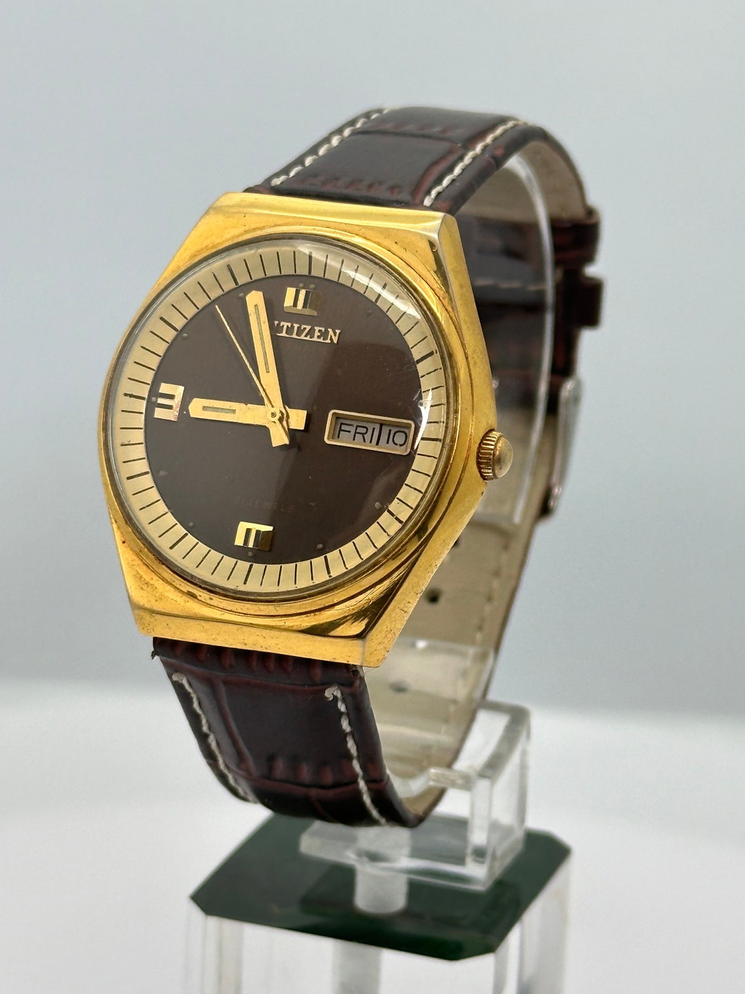 Vintage CITIZEN Japan Gold Plated Fully Automatic Men's Watch / Retro ...