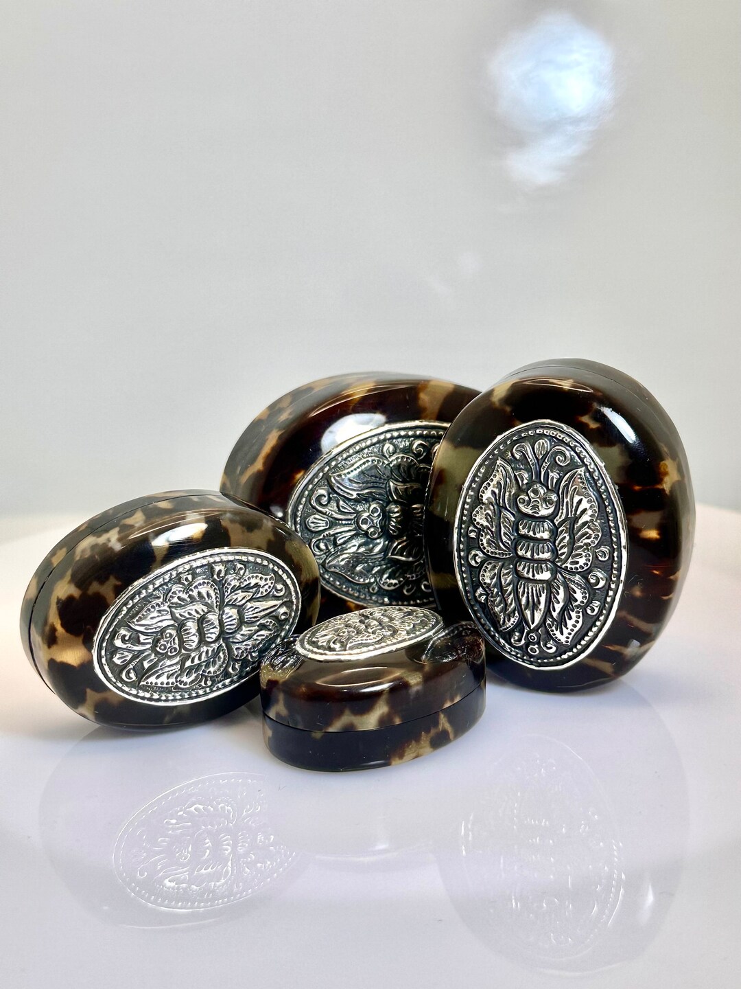 Antique Rare Matryoshka Tortoise Shell and Silver Set Box - Etsy