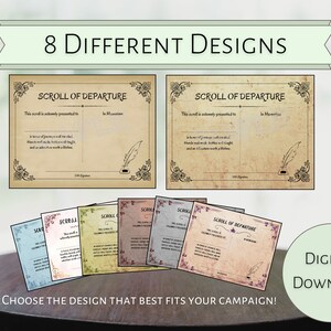 Dnd RPG Death Certificate Sheet, Player Character Demise, Scroll of ...