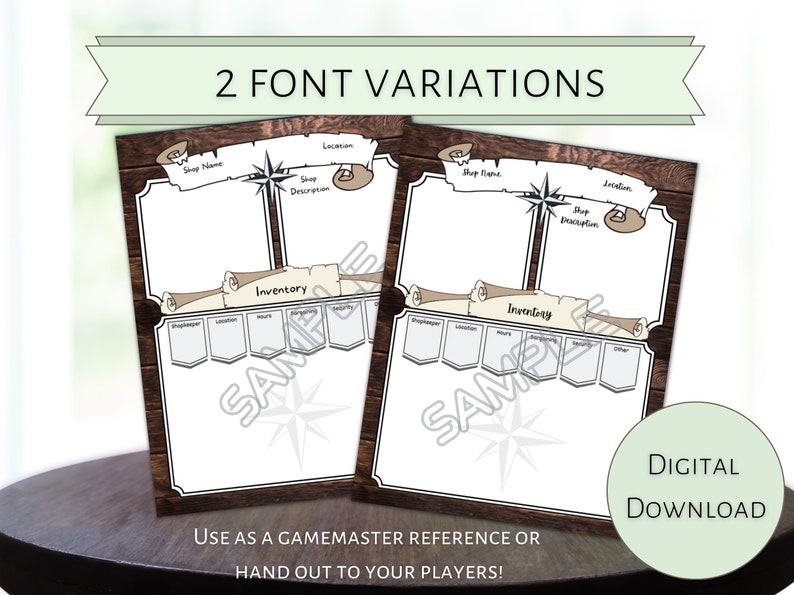Dnd RPG Shop Reference Inventory Sheet, Printable, DM Tools, Prep Sheet ...