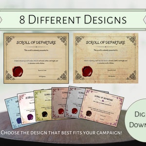 Dnd RPG Death Certificate Sheet, Player Character Demise, Scroll of ...