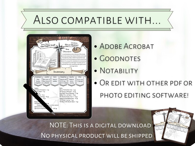 Dnd RPG Shop Reference Inventory Sheet, Printable, DM Tools, Prep Sheet ...