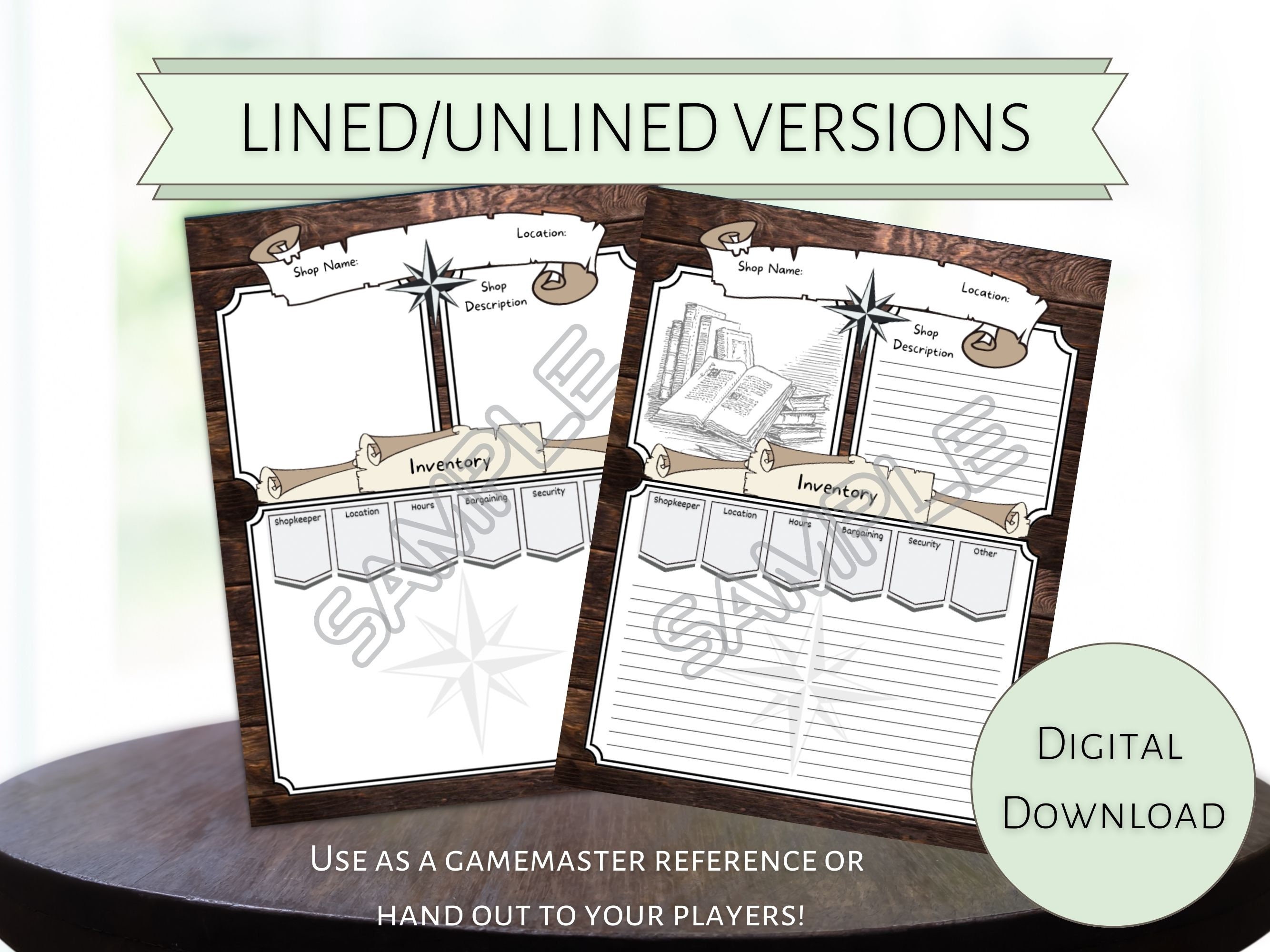 Dnd RPG Shop Reference Inventory Sheet, Printable, DM Tools, Prep Sheet ...