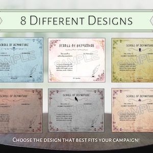 Dnd RPG Death Certificate Sheet, Player Character Demise, Scroll of ...