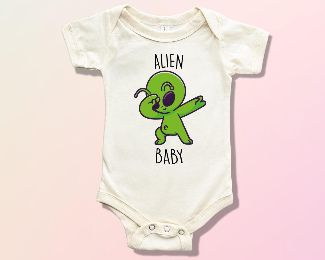 Baby Alien Bodysuit, Cool Alien Baby Bodysuit, Funny Alien Baby Tee ...