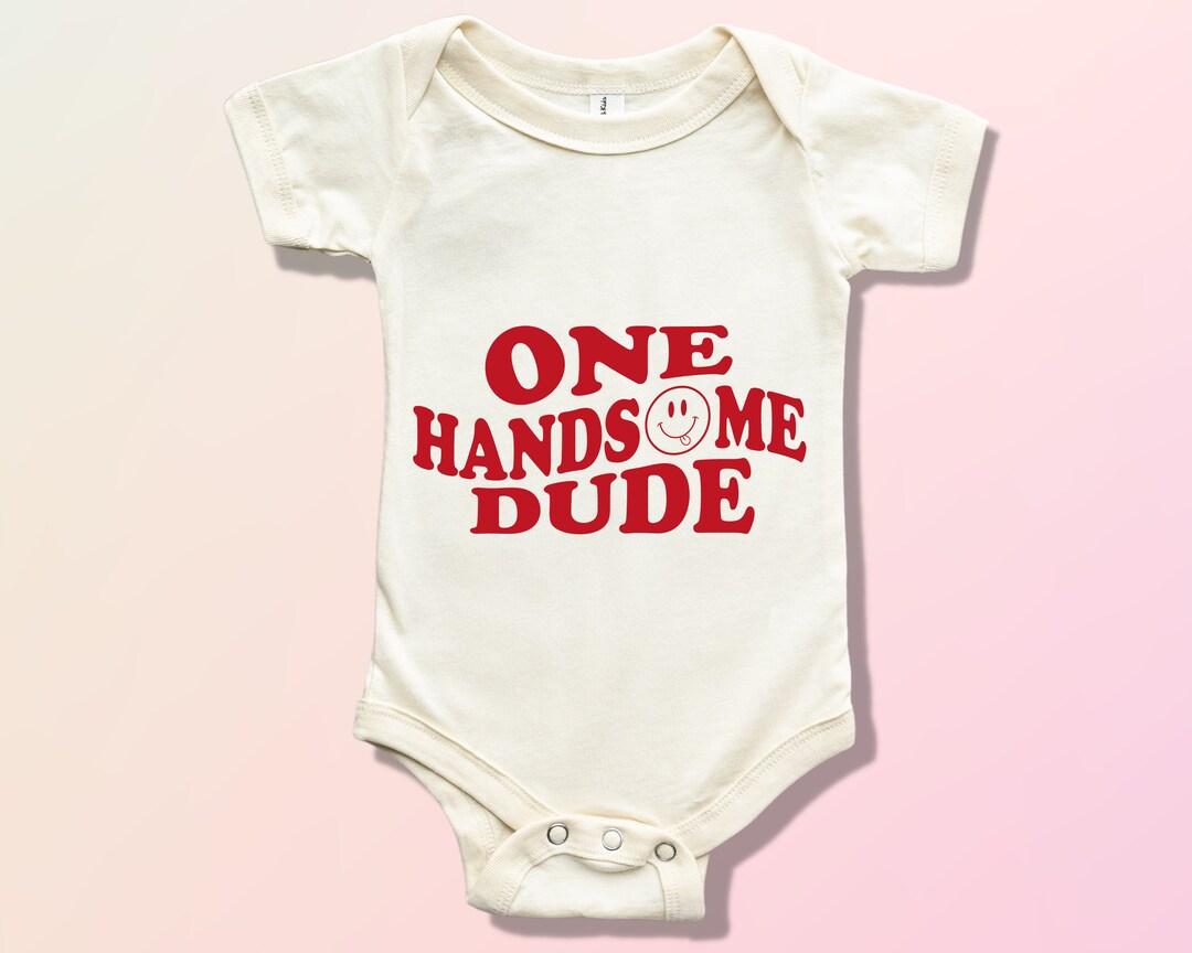 One Handsome Dude Onesie®, Handsome Kids Shirt, Smiley Face Toddler ...
