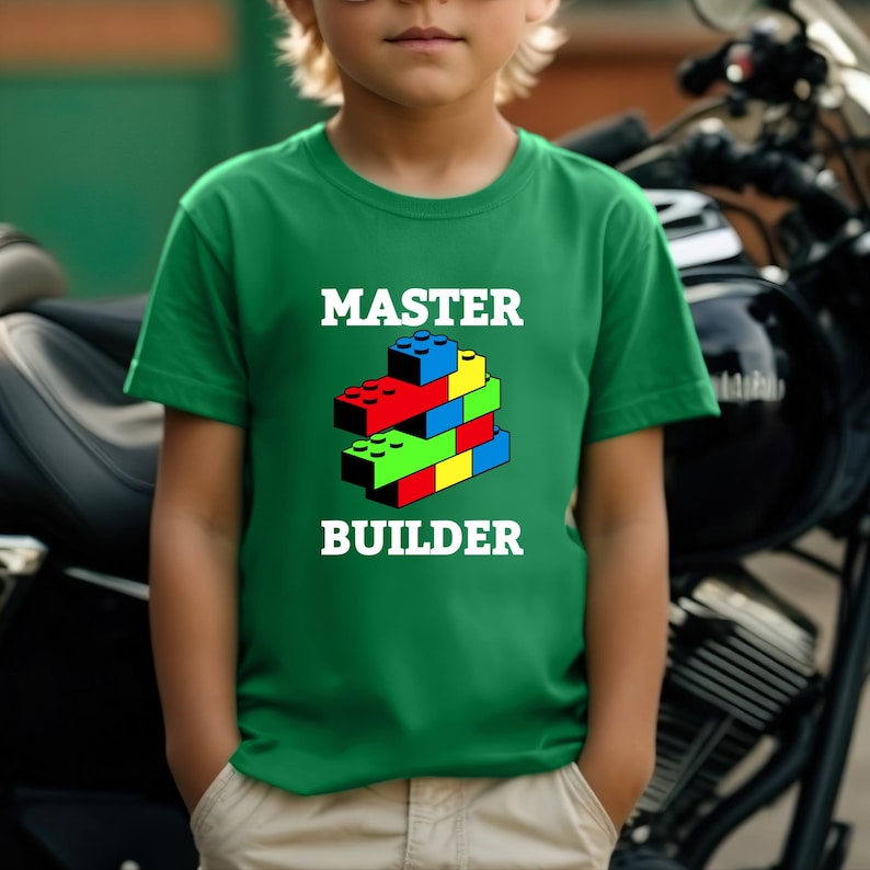Building Bricks Kids Shirt: Master Builder, Demo Expert, Clean up Crew ...