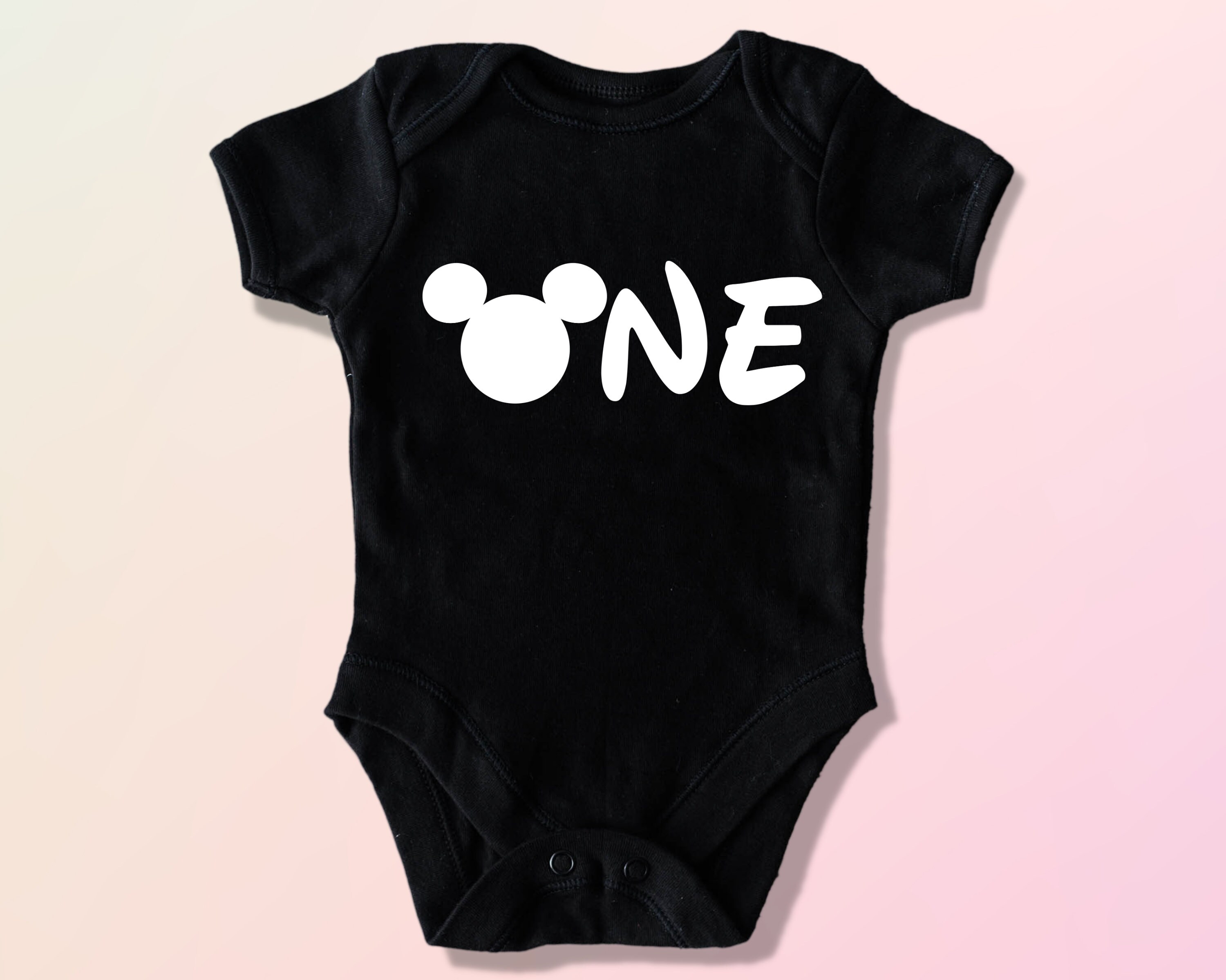 Disney Mickey Minnie One Birthday Onesie®, Disney First Birthday Shirt ...
