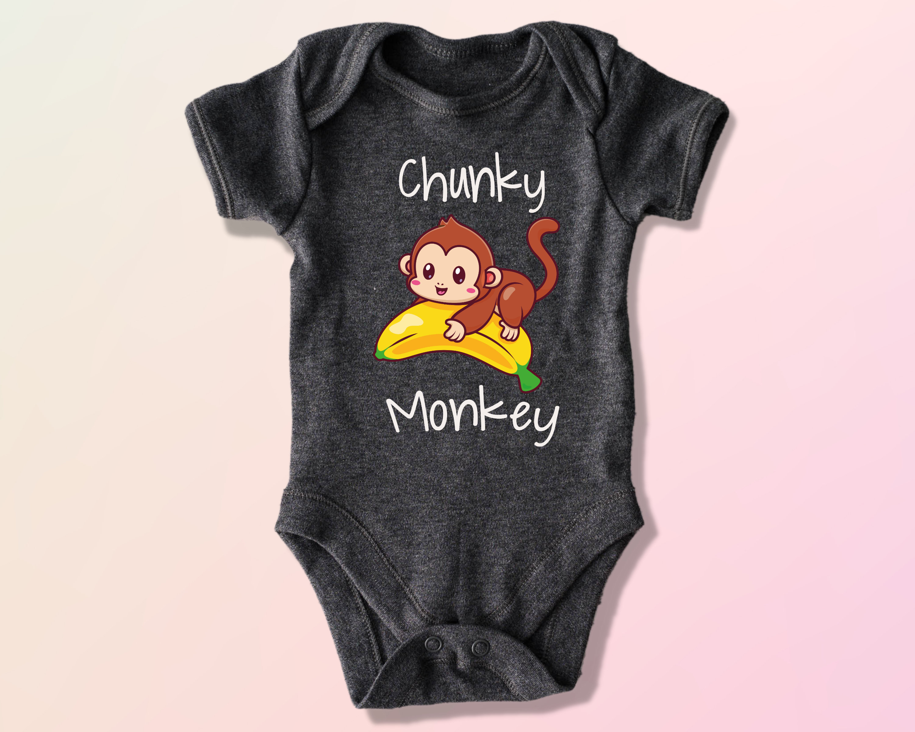 Chunky Monkey Baby Onesie®, Cute Animal Baby Bodysuit, Funny Animal ...