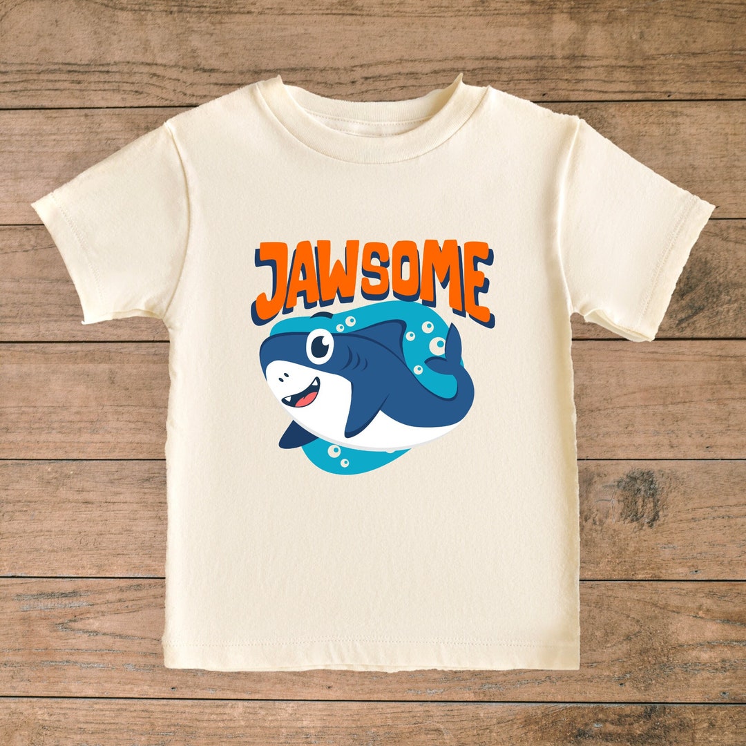 Jawsome Funny Kids Tee, Cute Shark Onesie, Ironic Undersea Animals ...