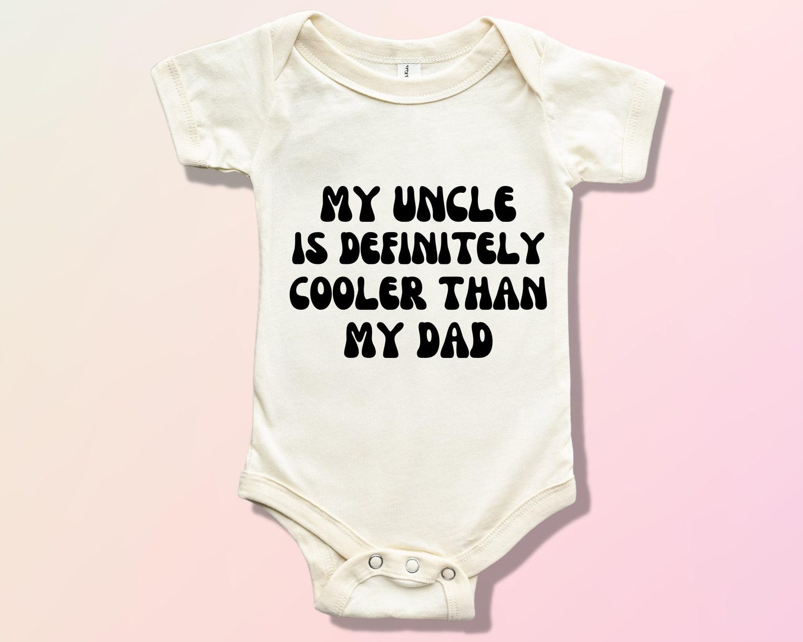 Funny Uncle Baby Bodysuit: "cooler Than Dad" Announcement Shirt - Etsy