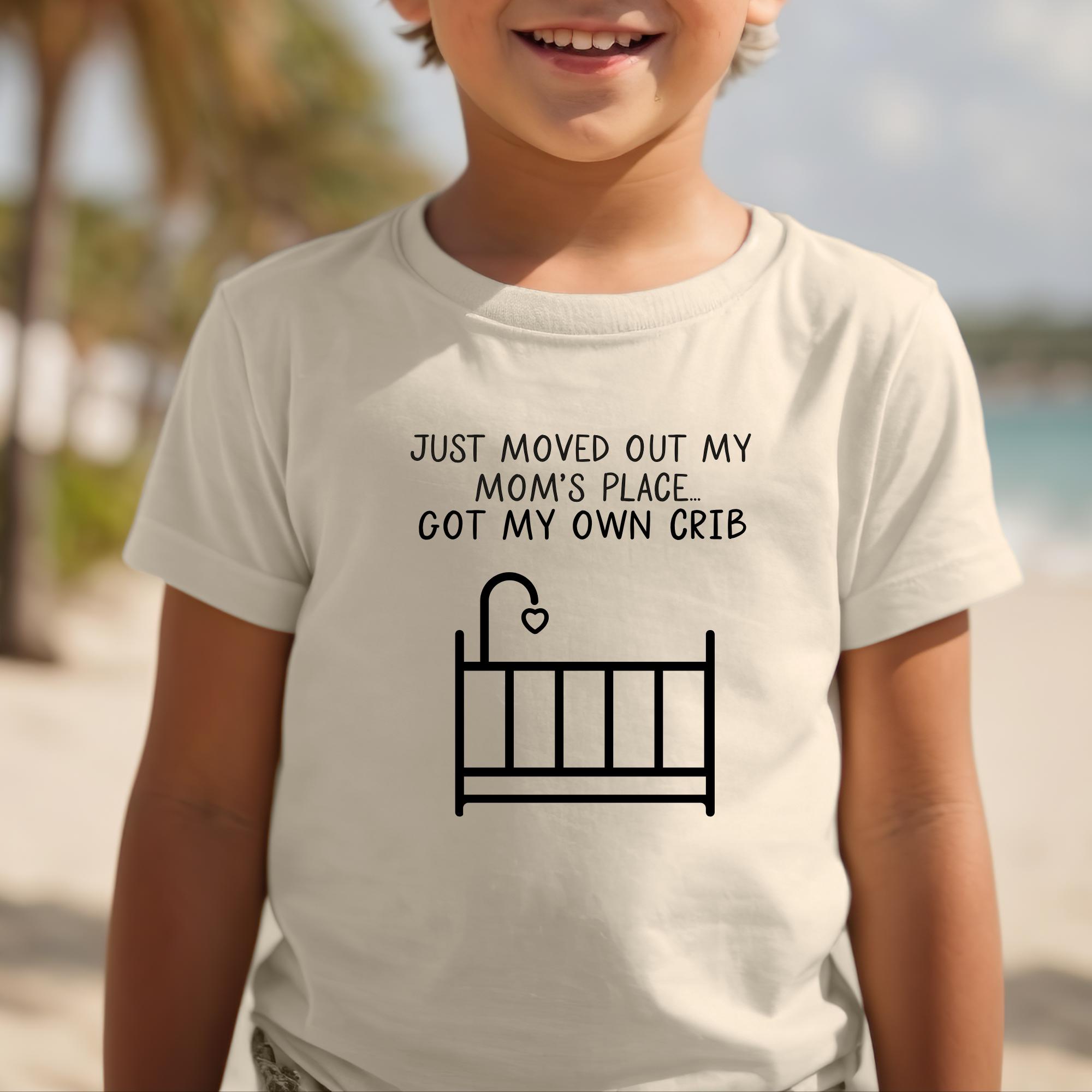 Funny Baby Crib Shirt: "just Moved Out" Newborn Humor Tee - Etsy