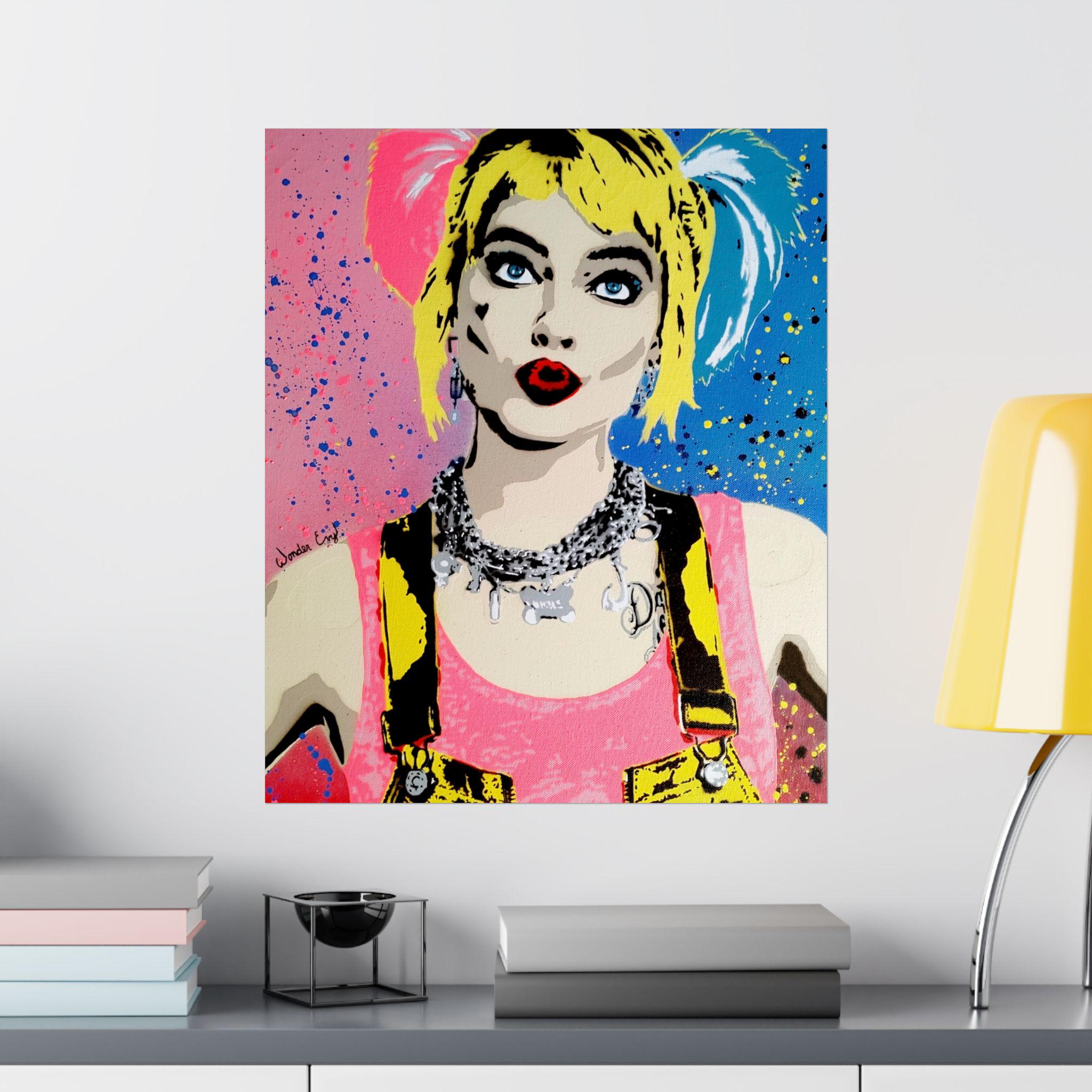 Harley Quinn margot Robbie the Queen of Gotham Painting Matte Vertical ...