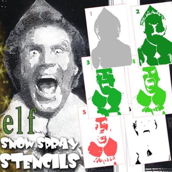 Snow Spray Stenciles - Etsy UK