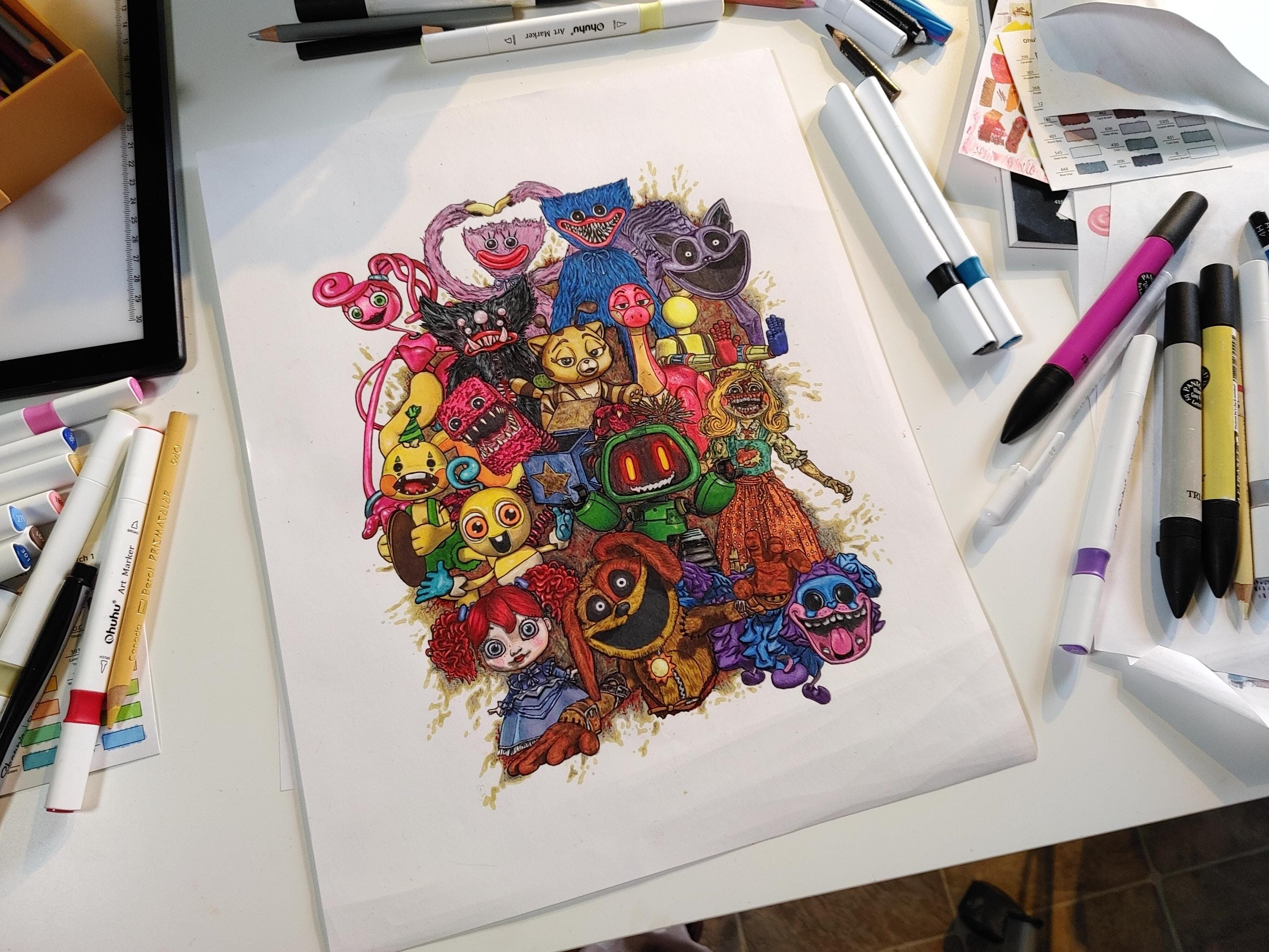 Poppy Playtime Coloring Page Doodle Art - Etsy