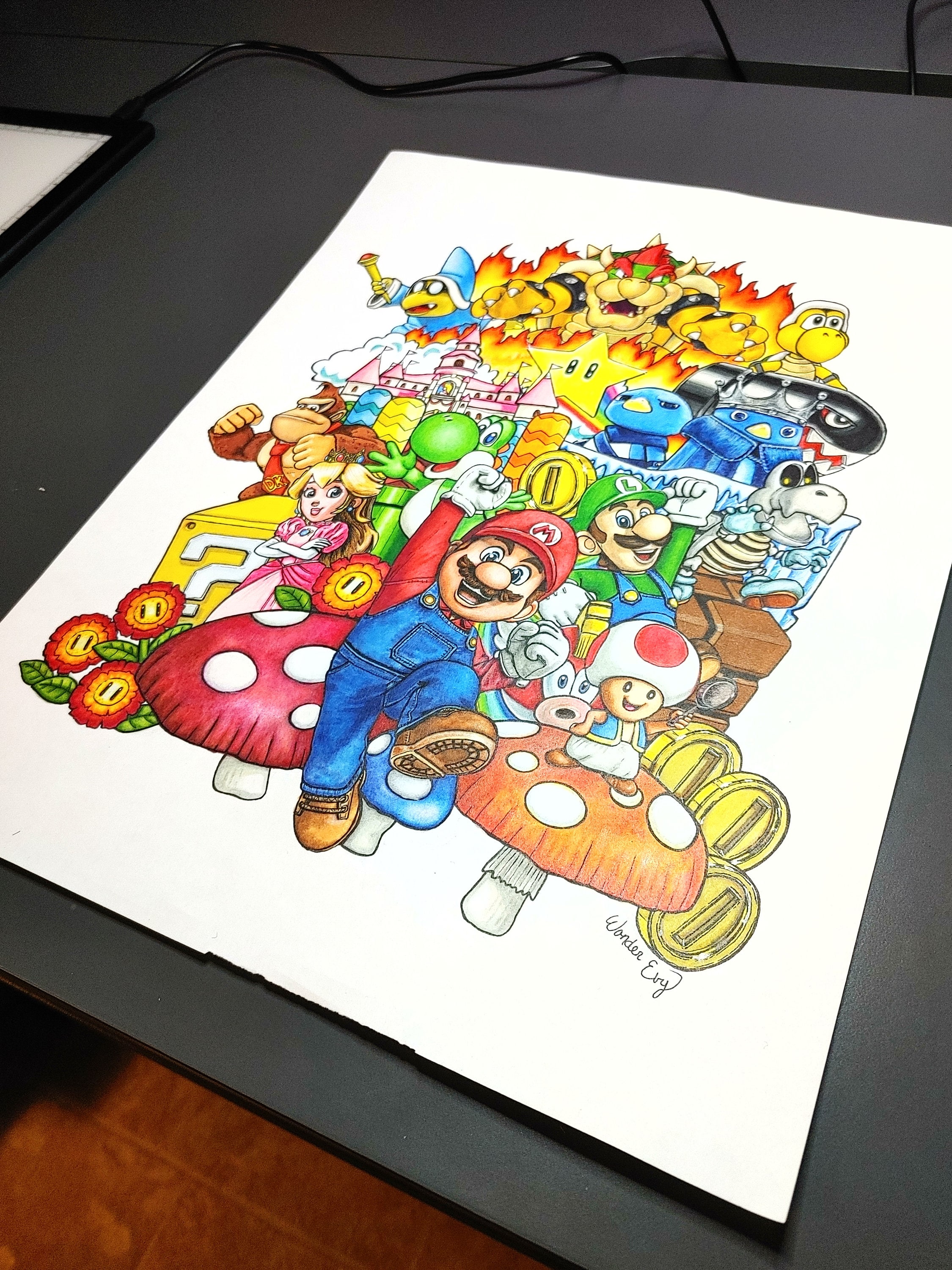 Super Mario Bros Movie (2023) Coloring Page Doodle Art - Etsy
