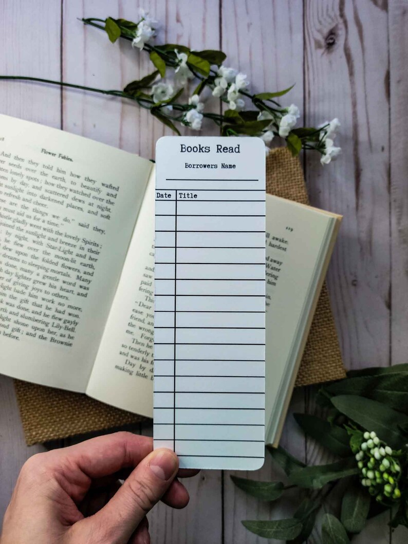 Library Card Bookmark: Reading Tracker, Book Log - Etsy