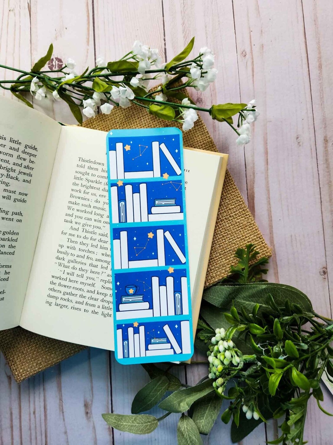 Celestial Bookshelf Reading Tracker Bookmark, Reading Tracker, Book ...